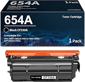 Amazon.com: Junnchee 654A Black Toner Cartridge | CF330A Compatible ...
