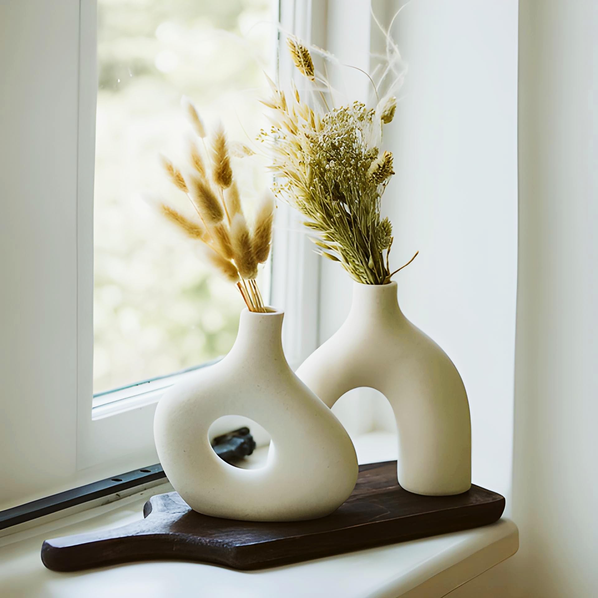 Amazon.com: Vases Set of 3,Modern Ceramic Vases for Home Decor ...