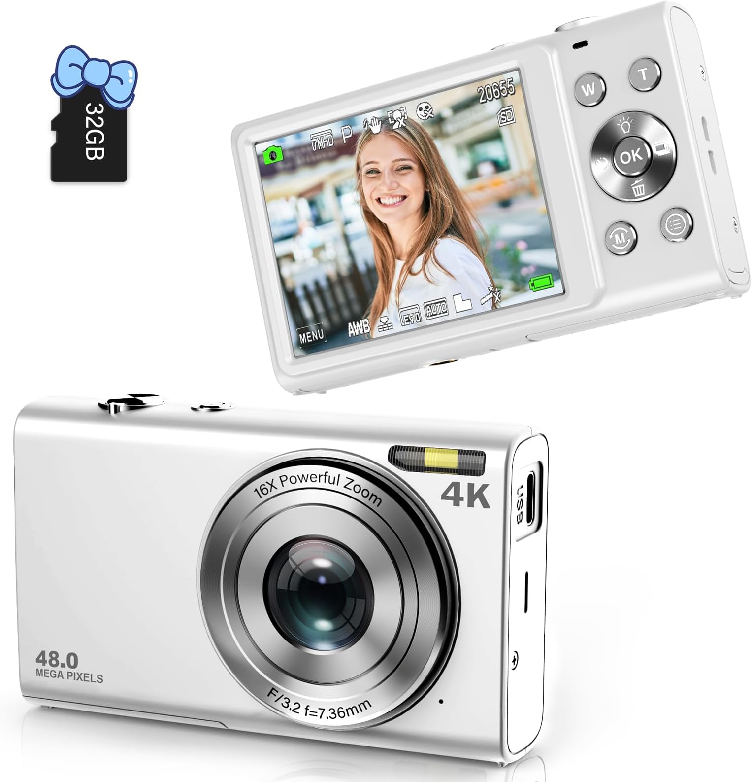 Amazon.com : Digital Camera, FHD 1080P Camera, Digital Point and Shoot ...