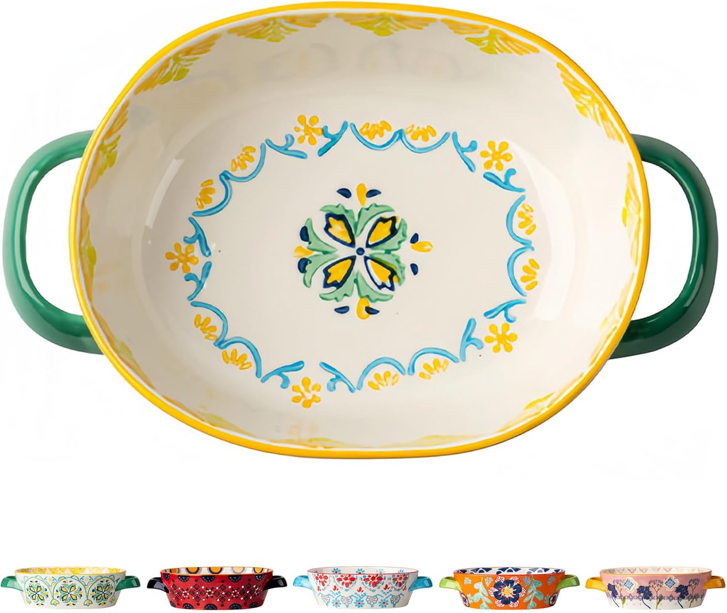 Amazon.com: Dowbom Ceramic Baking Dishes For Oven, Small Casserole Dish ...