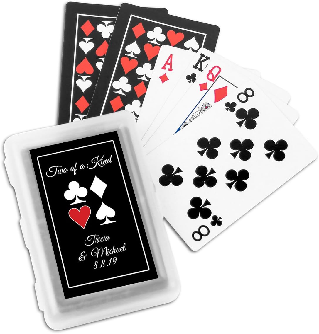 Amazon.com: Personalized - Two of a Kind Personalized Playing Cards ...