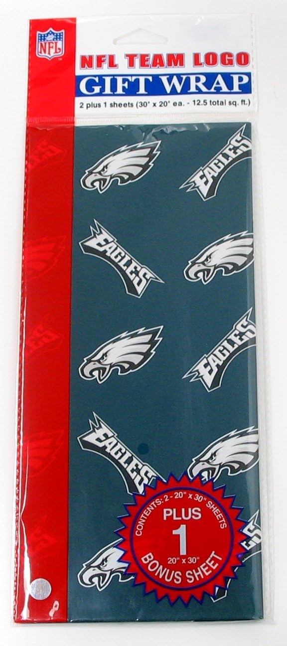 NFL Philadelphia Eagles Wrapping Paper : Amazon.sg: Sporting Goods