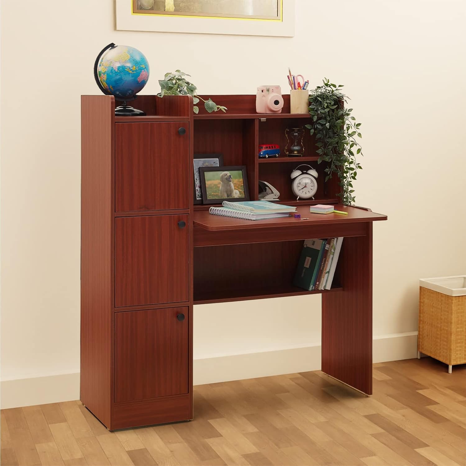 Green Soul Nile Study Table with Book Shelf, 3 Cabinets, is 3087 ...