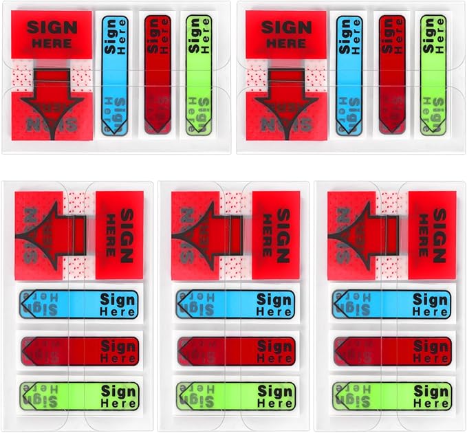 Amazon.com : 500pcs Please Sign Here Tabs, Arrow Signature Labels ...