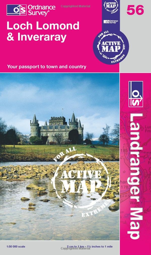 Loch Lomond and Inveraray (OS Landranger Map Active): 9780319480137 ...