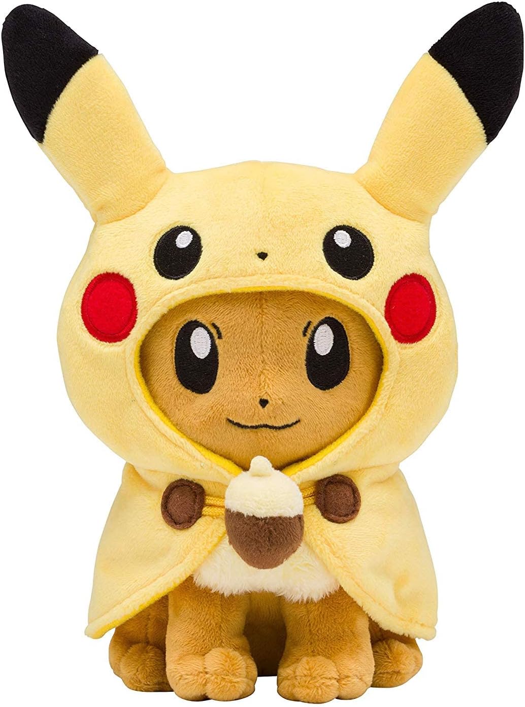 Pokémon Center: Eevee Wearing Pikachu Cape Poké Plush, 9 Inch : Amazon ...