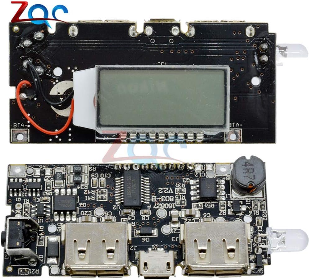 Amazon.com: Dual USB 5V 1A 2.1A Mobile Power Bank 18650 Lithium Battery ...