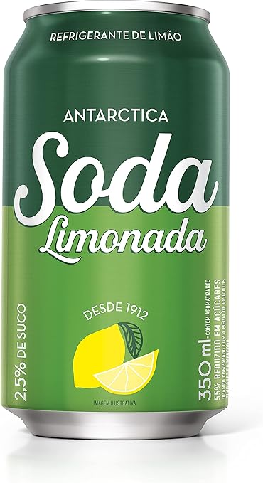 Antártica Refrigerante Soda Limonada Lata 350Ml : Amazon.com.br ...