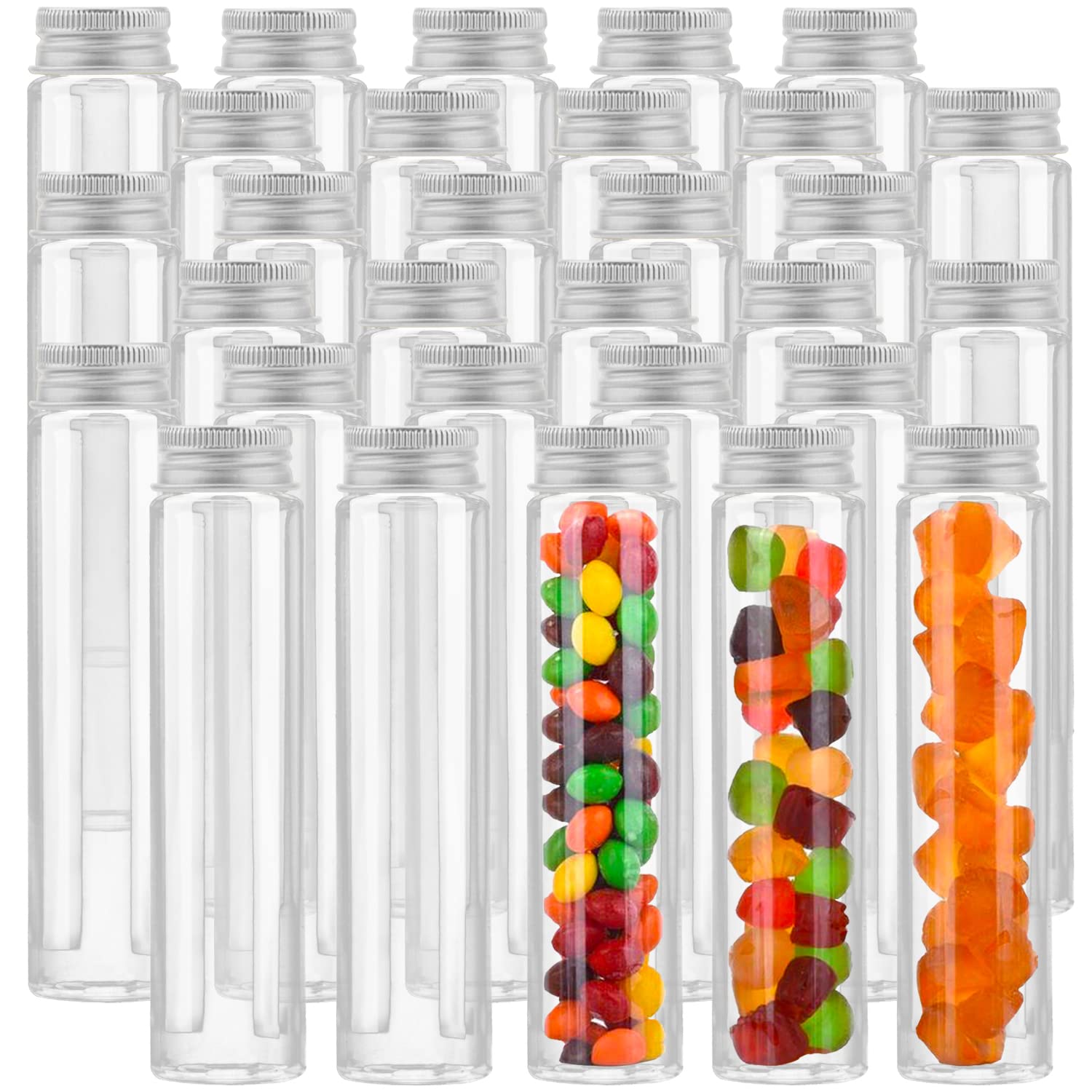 Clear Test Tube,36 Pack Clear Plastic Test Tubes Candy Tube Transparent ...