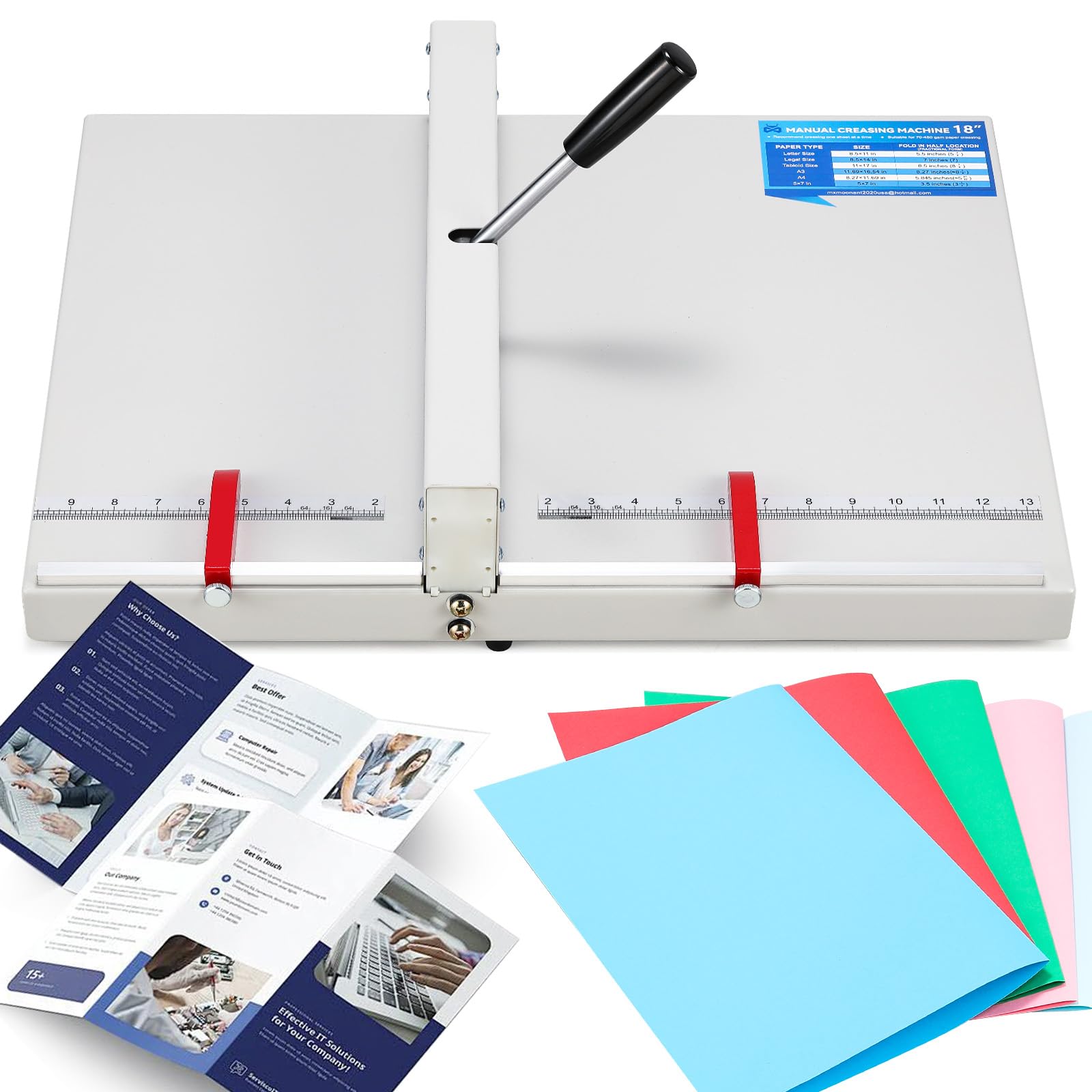 Amazon.com : Mxmoonant Manual Creasing Machine 18’’ with Positioning ...