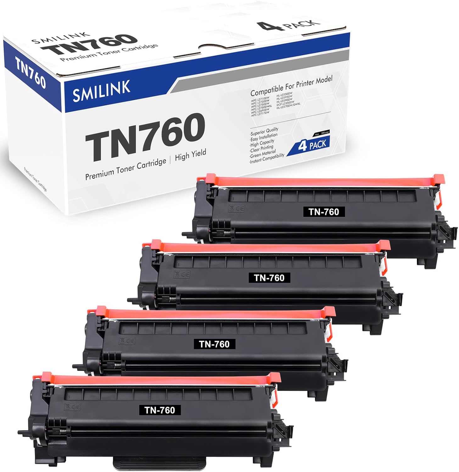Amazon.com: TN 730 TN760 Toner TN-730/TN-760: Compatible Replacement ...