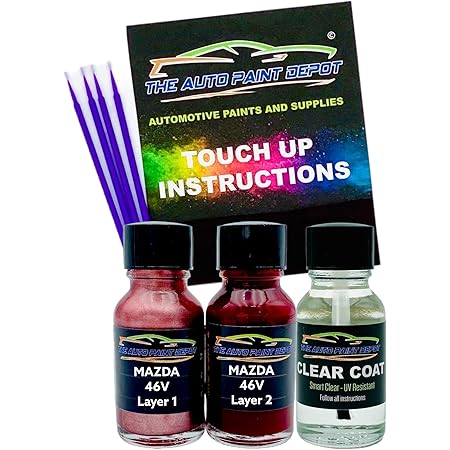 Amazon.com: Mazda Genuine 0000-92-46V Touch-Up Paint (.44 fl oz, 13 ml ...