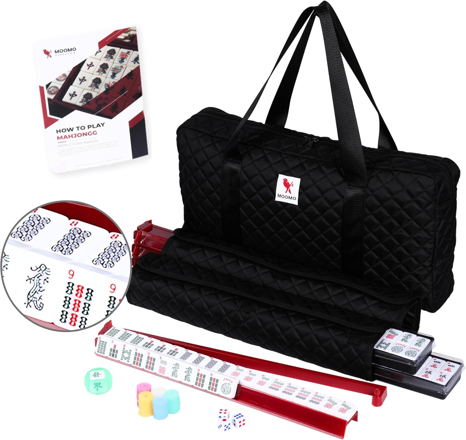 Amazon.com: Moomo Deluxe American Mahjong Set - Complete Kit with 166 ...