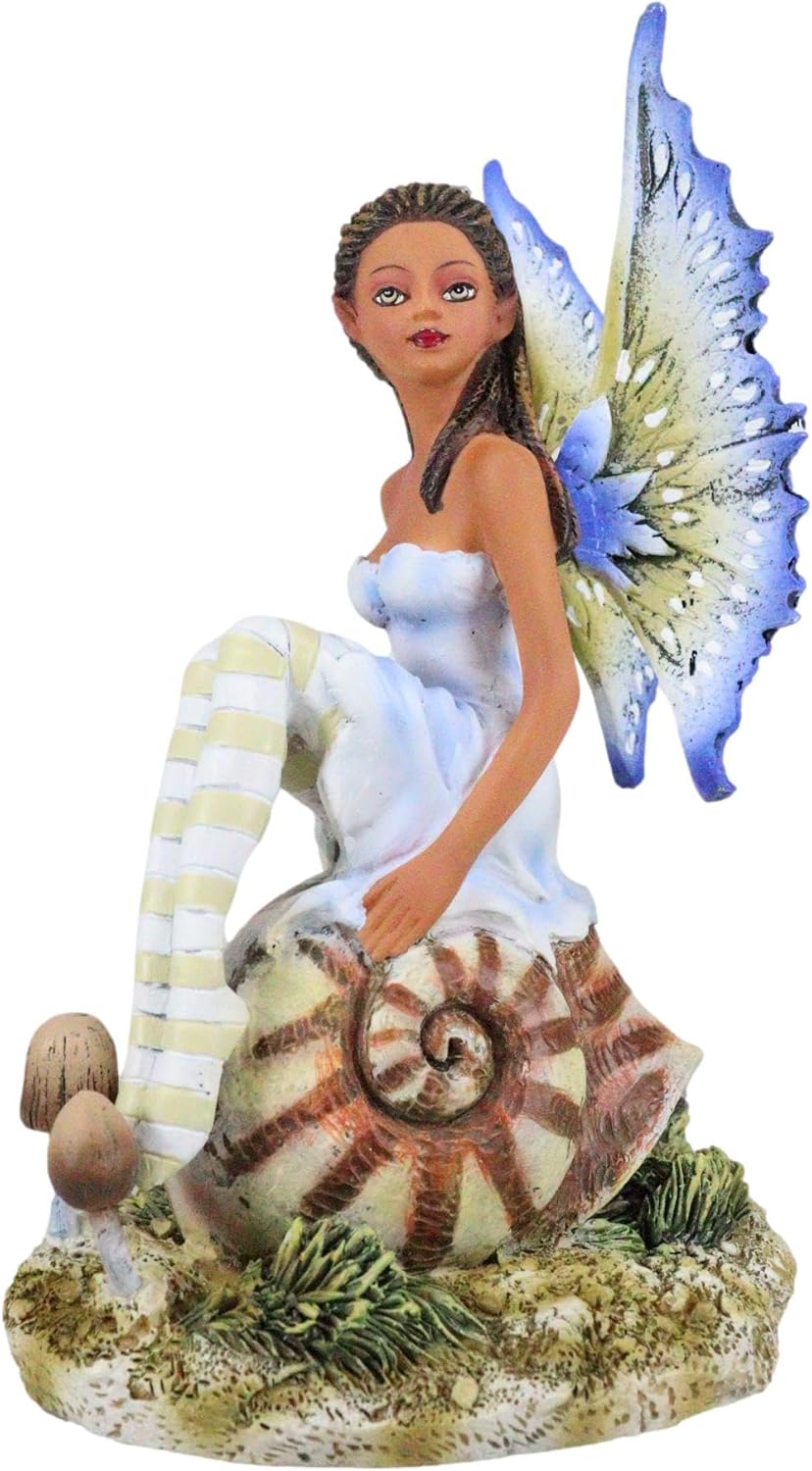 Amazon.com: Ebros Gift Amy Brown Fantasy Fall Little FAE Ebony Fairy ...