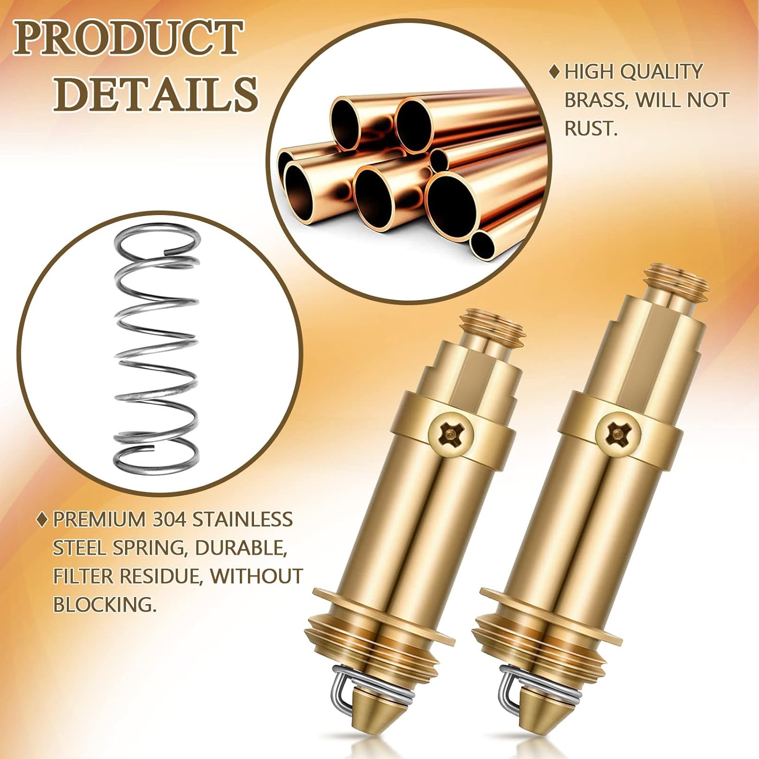 Buy 2 Pieces Pop Up Waste Spares Click Clack Pop Up Sink Plugs Spring ...