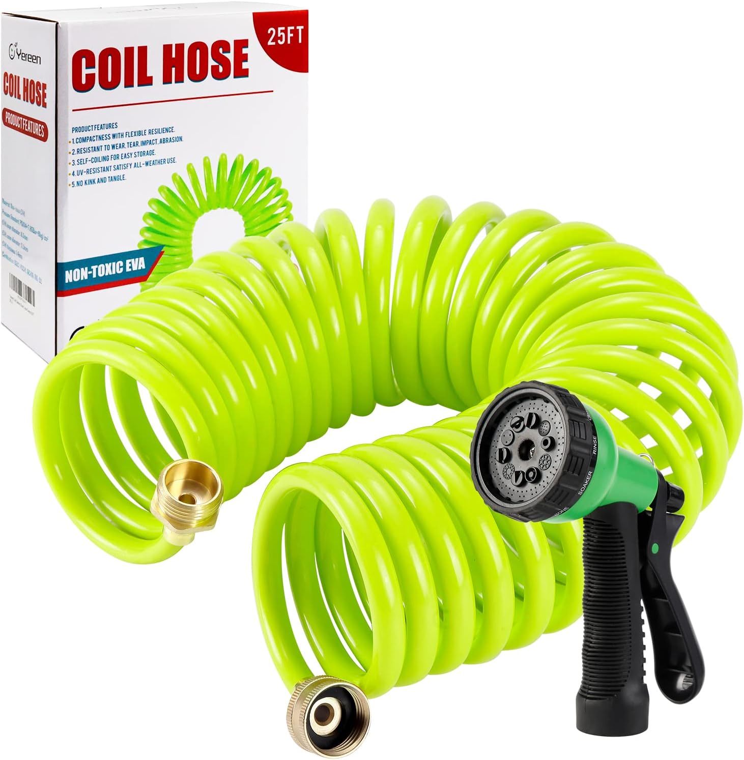 Amazon.com: Rocky Mountain Landscapers Select Coiled Garden Hose with ...