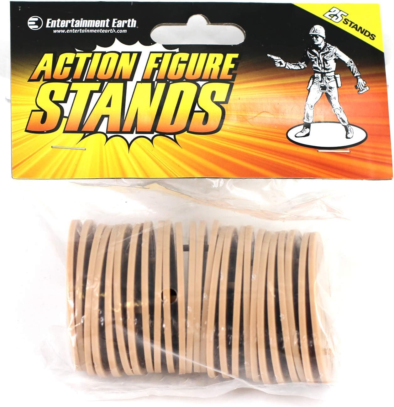 Amazon.com: Entertainment Earth Action Figure Stands 25-Pack - Tan ...