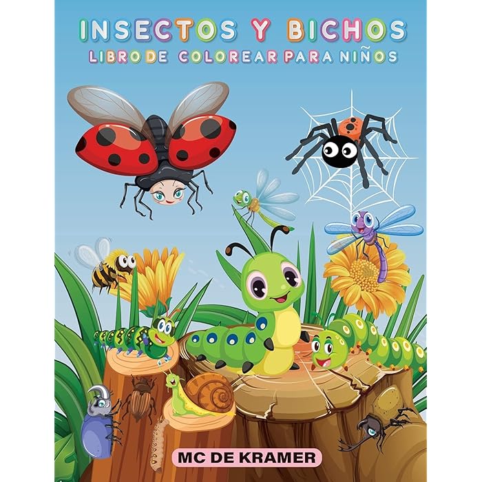 Buy Insectos y bichos libro de colorear para niños: Páginas de ...