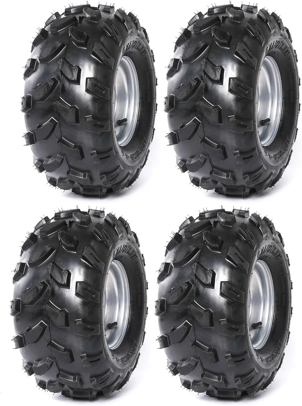 Amazon.com: YC Yier ATV Go Kart Tires and Rims 18x9.50-8 Inch Tubeless Golf Cart Tires 4x 110mm ...