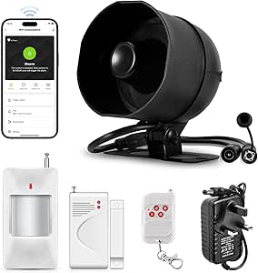 WIFI Alarm Home Security System,Wireless Burglar Alarm System with Loud 120dB Motion Sensor ...