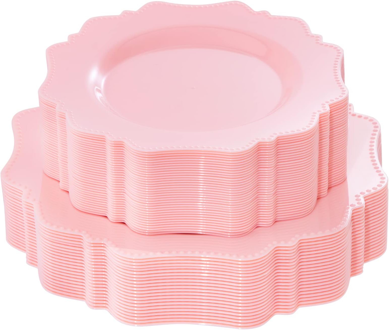 Amazon.com: Vibrant Round Bright Pink Plastic Plates - 9" (10 Packs of ...