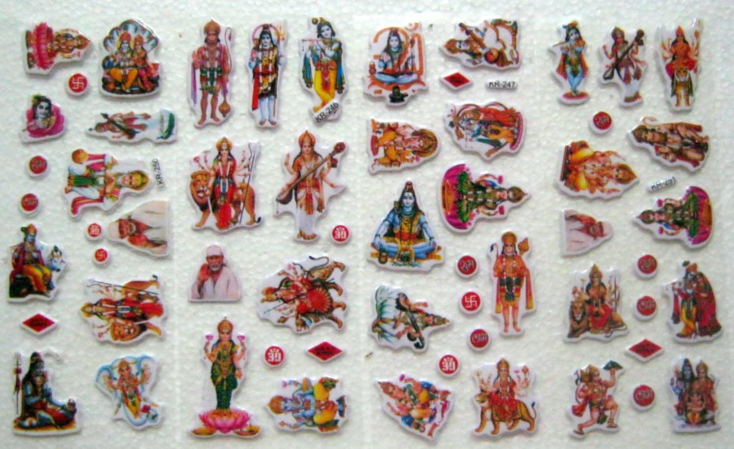 Amazon.com: Set of 40 Hindu Religious Stickers - Ganesha Maa Lakshmi ...