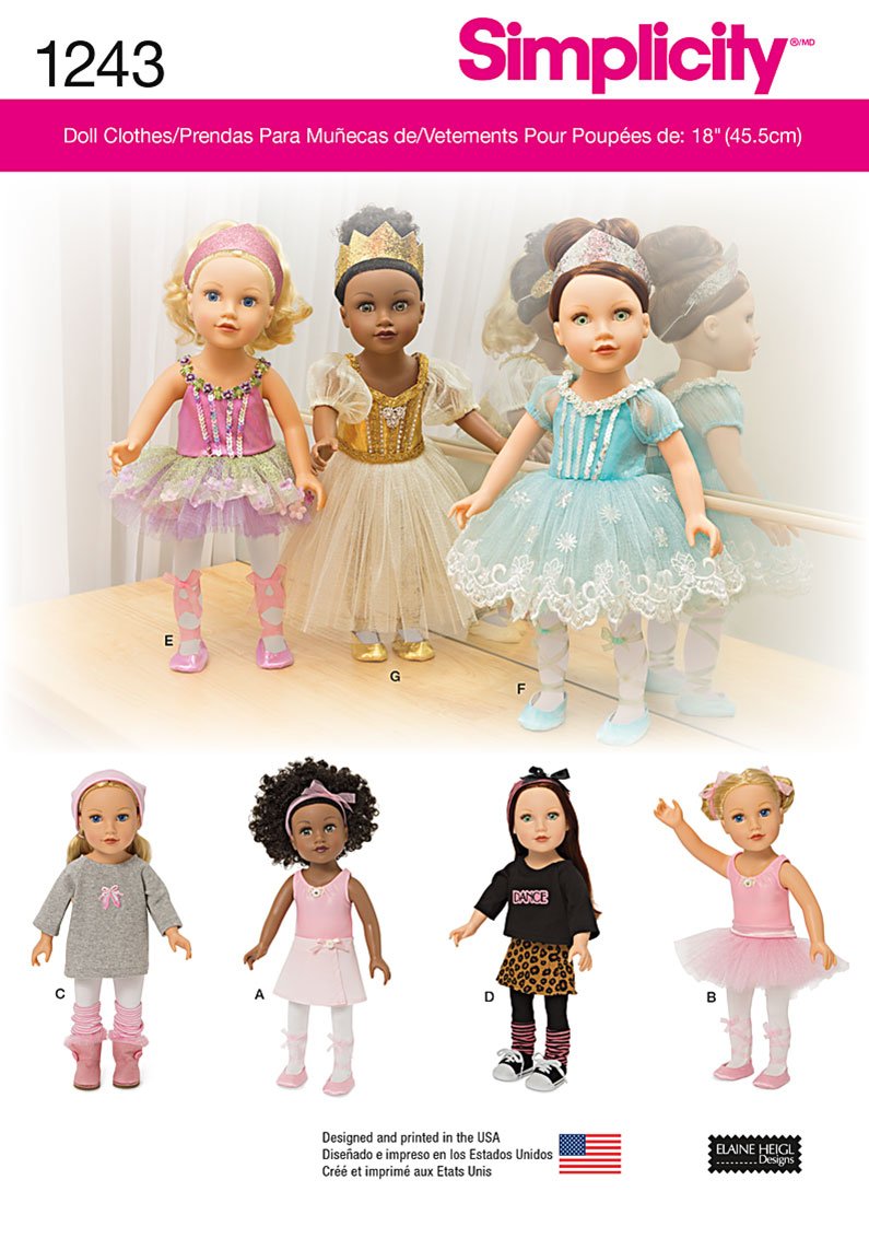Amazon.com: Simplicity Creative Patterns 1243 Ballerina and Dance ...