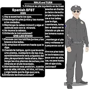 Amazon.com : 6 PCS Spanish SFST/HGN Card - Standardized Field Sobriety ...