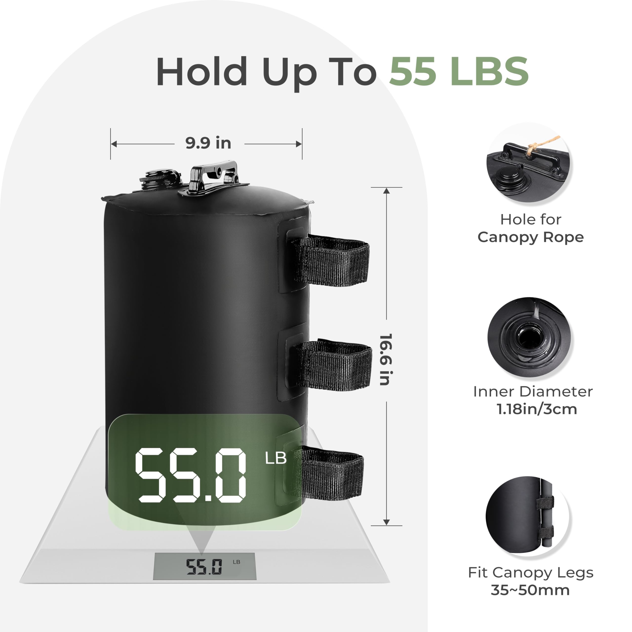 Snapklik.com : 220 LBS Canopy Water Weight Bag, Portable Canopy Weights ...