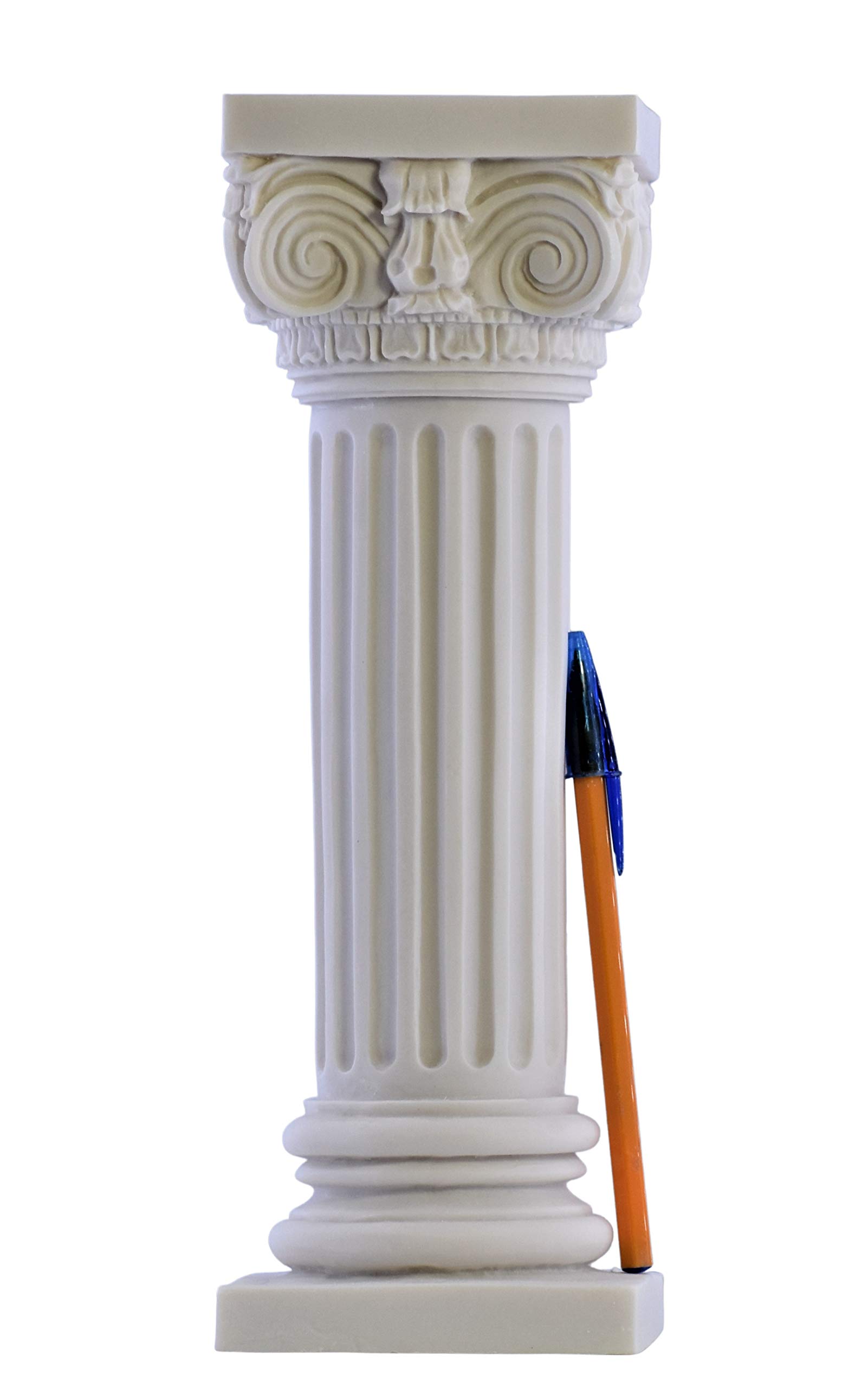 Ionic Order Architecture Set Of Four Ionic Columns In Painted Plaster