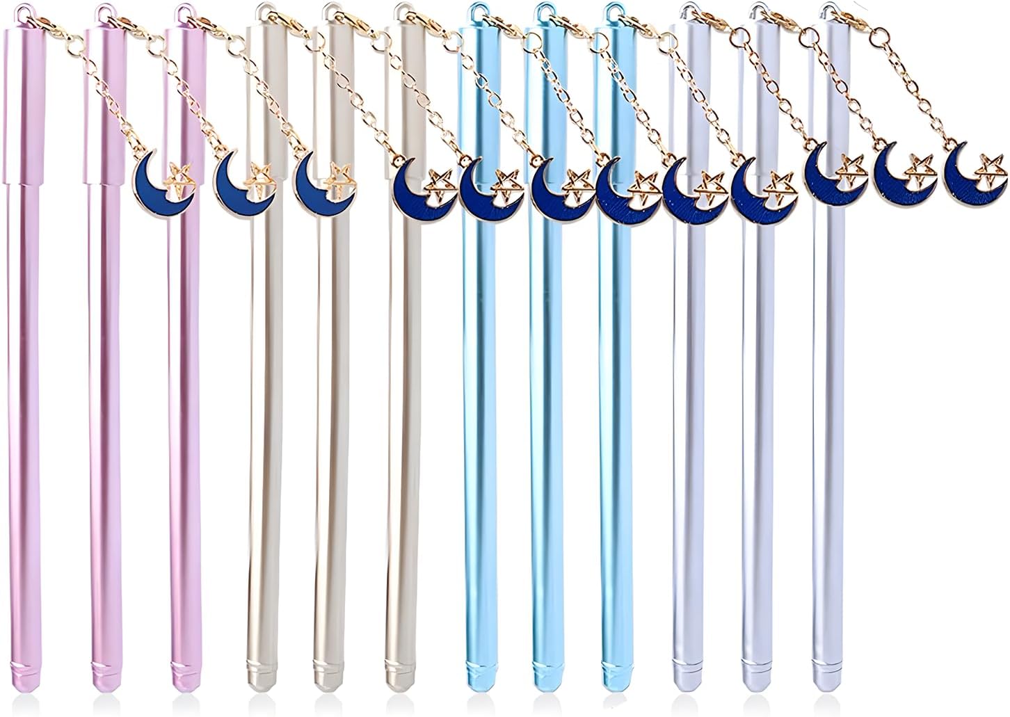Amazon.com : 12Pcs/Bulk Novelty Cute Pens Vintage Moon Star Pendant ...