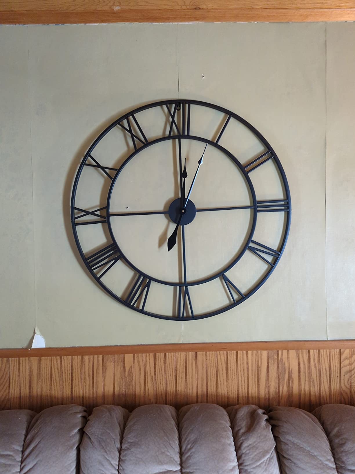 $17/mo - Finance 80CM Large Modern Metal Wall Clocks Oversize Round ...