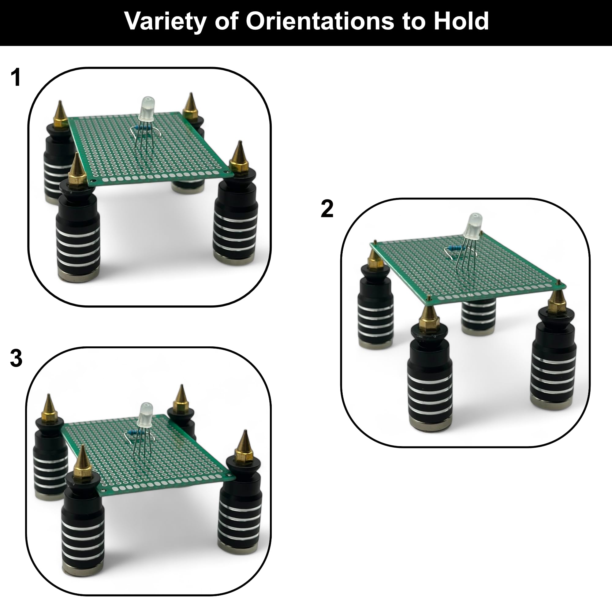 Pcb Holder Magnetic Set (4-Pack) - Soldering Helping Hands With Strong ...