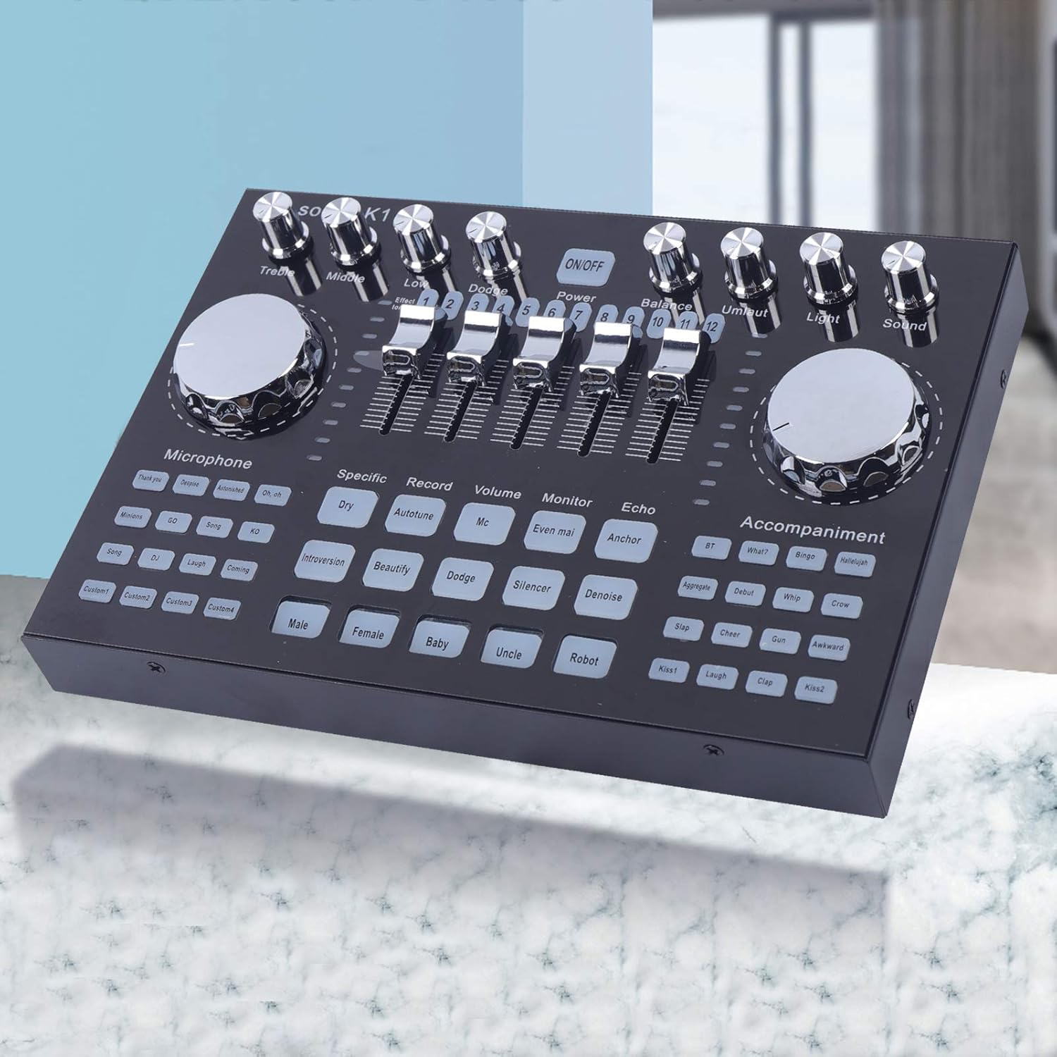 Amazon.com: Professional Audio Mixer Sound Board Console with 27 Sound ...