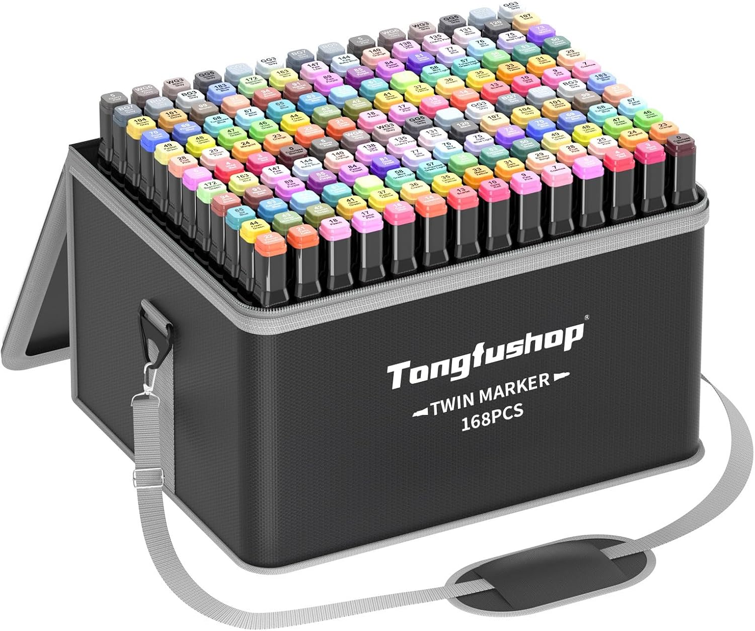 Amazon.com : Tongfushop Markers, 168+2 Colors Alcohol Markers, Markers ...