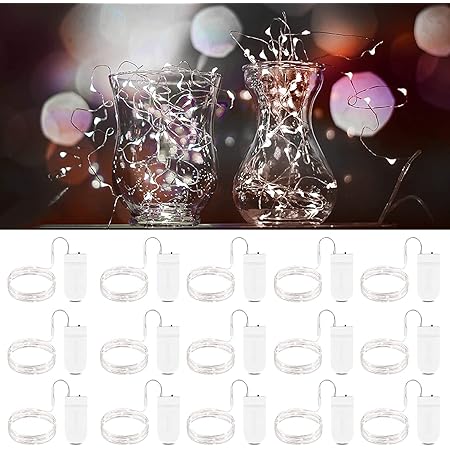 KINGTOP Led String Lights 6 Pack Fairy Micro Lights 2M 20 LEDs Battery ...