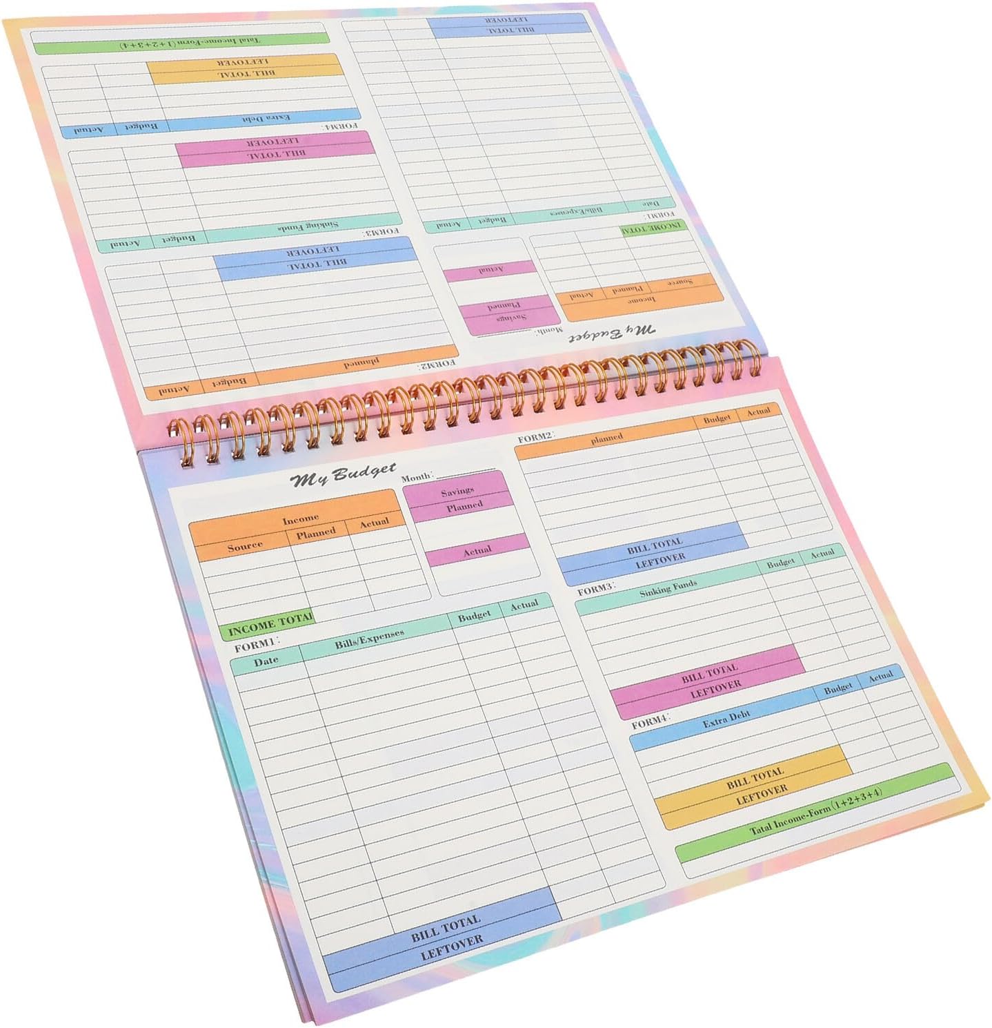 Amazon.com : STOBAZA Financial Ledger Book Portable Weekly Expense ...