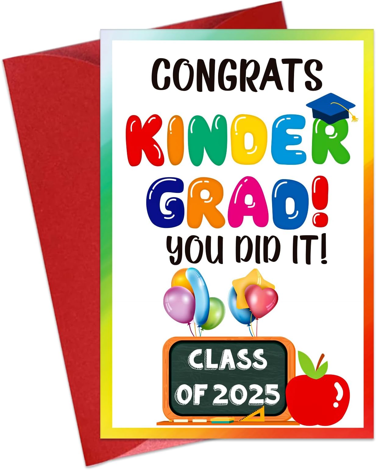 Amazon.com : JUESMOS Class of 2025 Kindergarten Graduation Gift Card ...