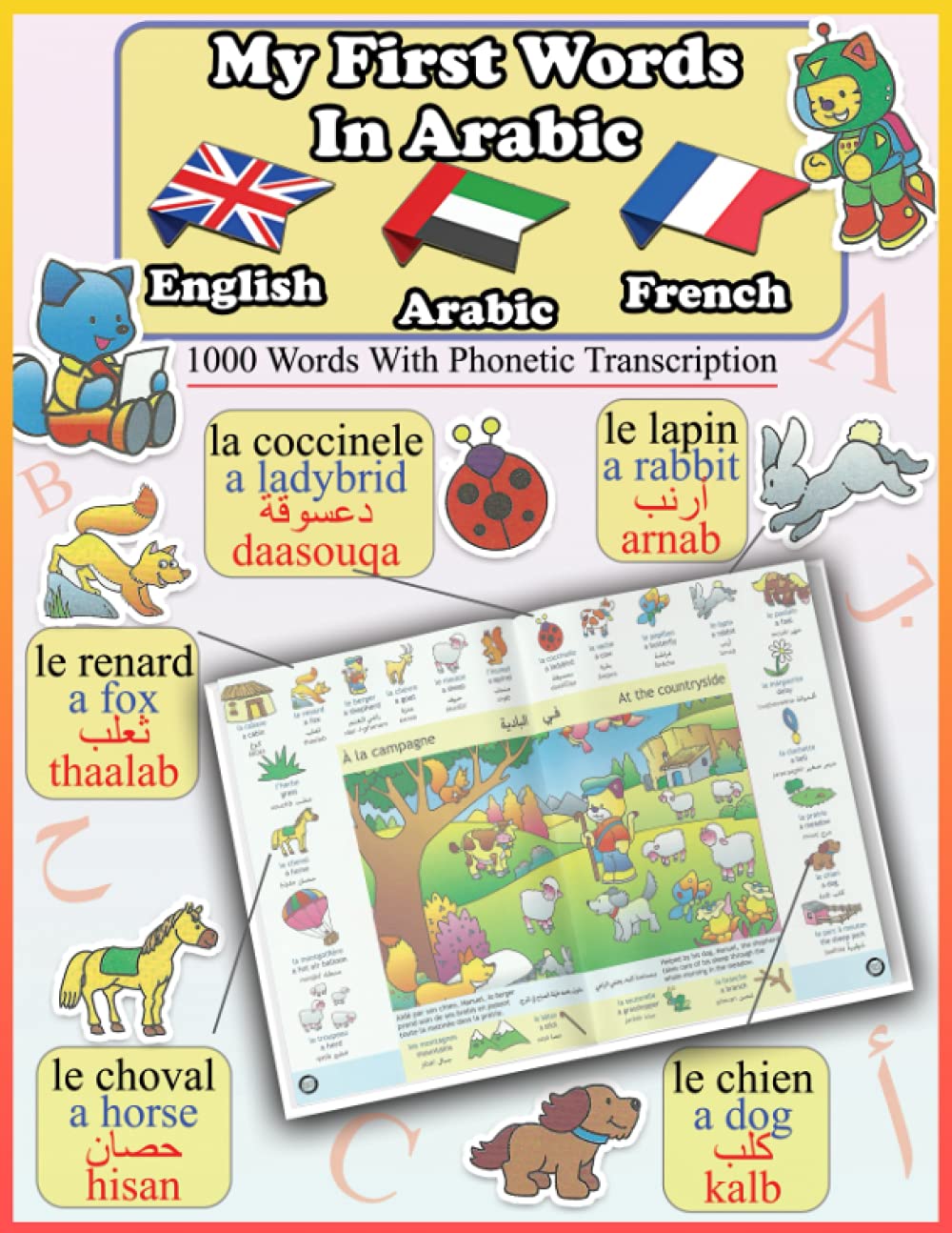 Buy My First Words In Arabic: English Arabic French | 1000 Words With ...