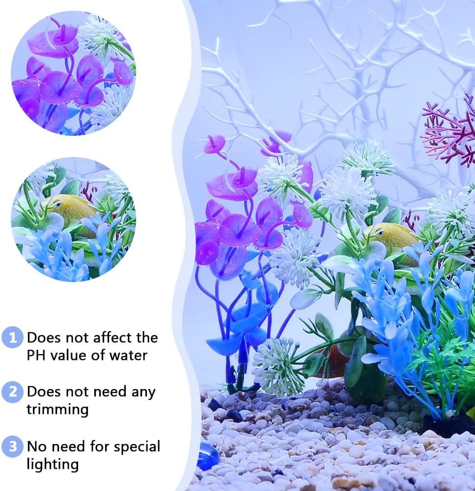 Plantas de acuario, pecera artificial, plantas de plástico, decoración ...