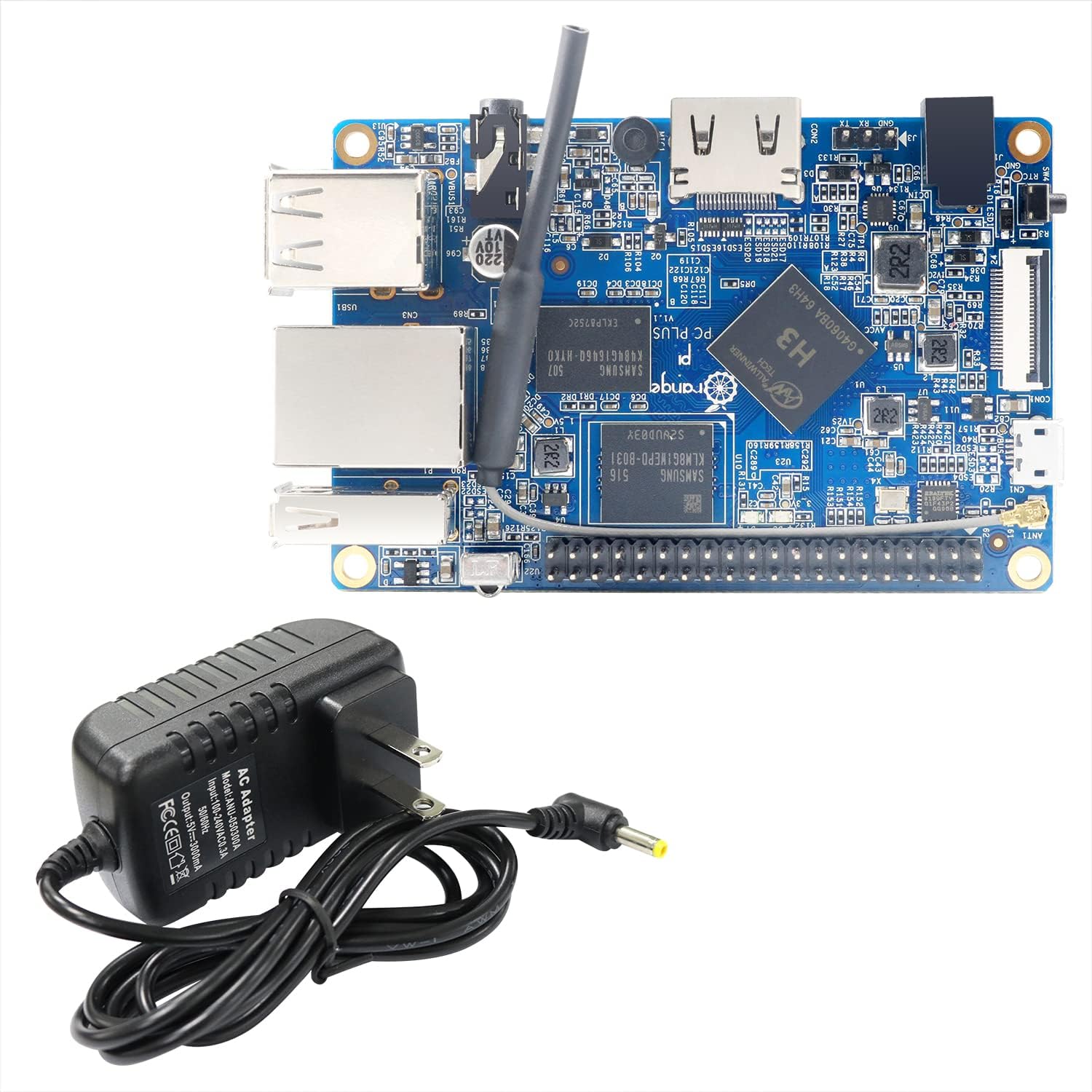 Amazon.com: Orange Pi PC Plus AllWinner H3 1GB DDR3 A7 Quad Core 1.3GHZ ...