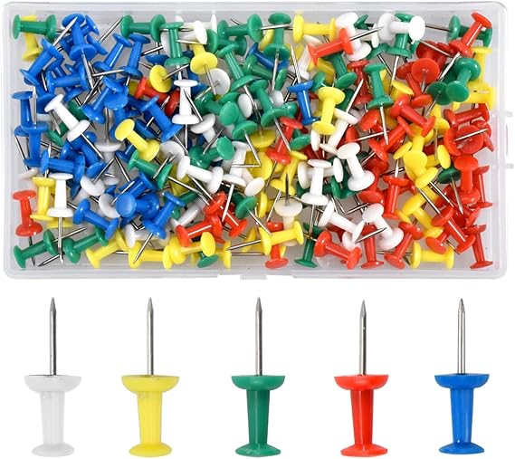 180 Pcs Punaise pour Carte Colorées Punaise Epingle de Tableau Liege ...