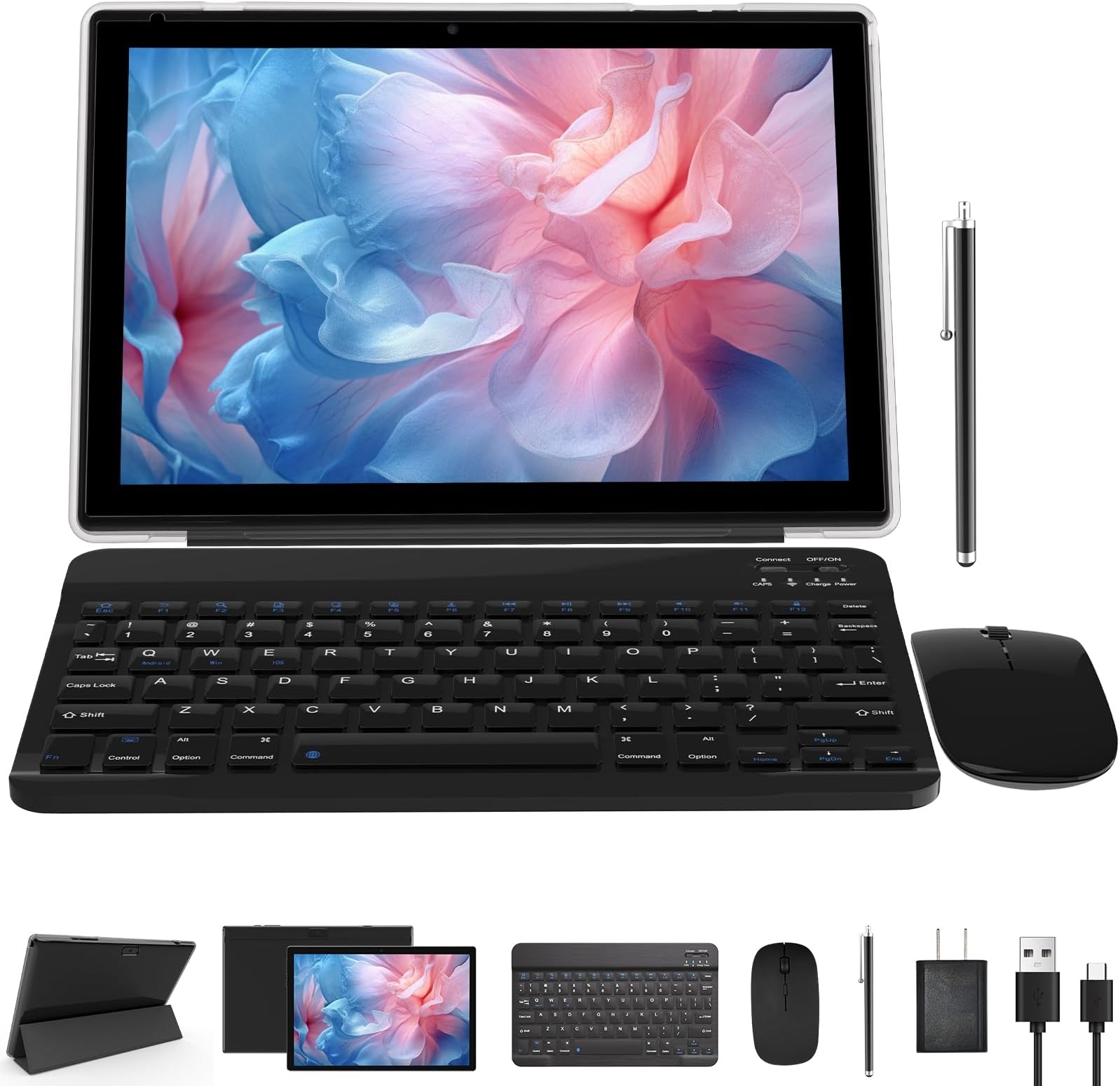 NOVOJOY tablet Android de 10',tablet 2en1 con teclado incluye funda ...