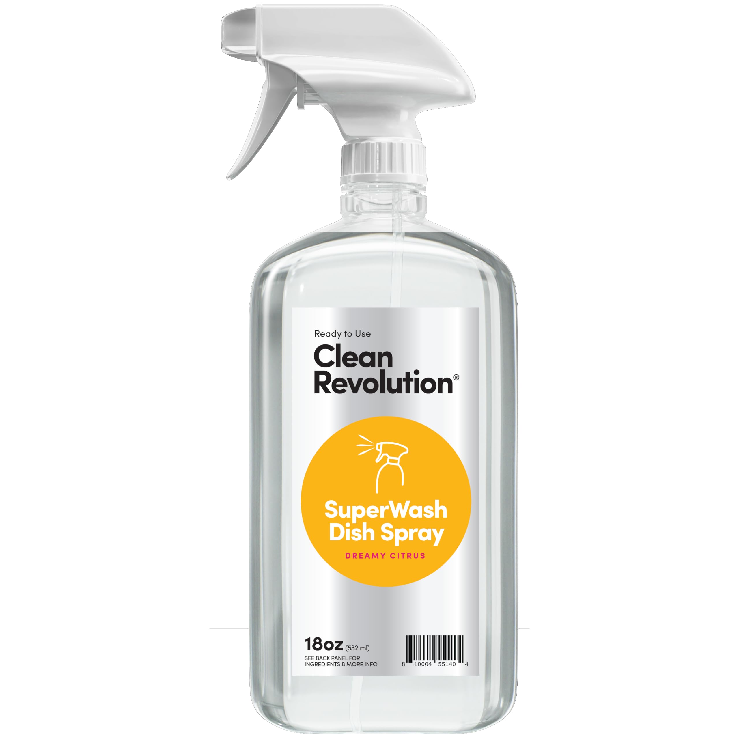 Amazon.com: Clean Revolution SuperWash Dish Soap Spray 18oz Refill ...