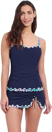 Amazon.com: Profile by Gottex Harmony Navy Ruffle Trim Women’s E-Cup ...