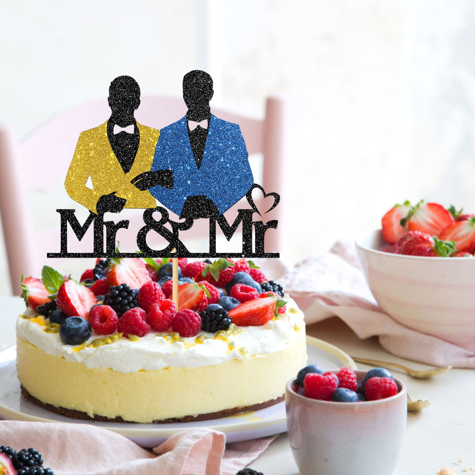 Snapklik.com : Mr & Mr Cake Topper, Gay Wedding Cake Decor, Men Groom ...