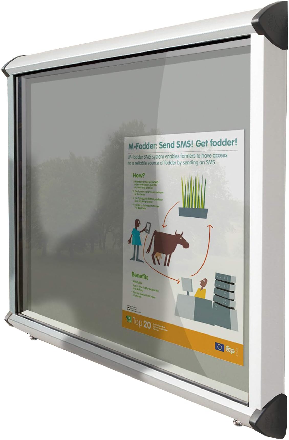 Wonderwall Outdoor Weatherproof Lockable Notice Board Showcase with ...