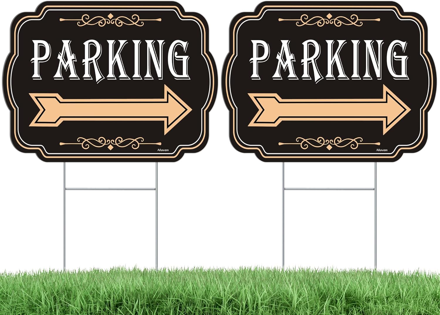 Amazon.com : Afuven Parking Sign with Metal H-Stake, 16”x 12”Parking ...