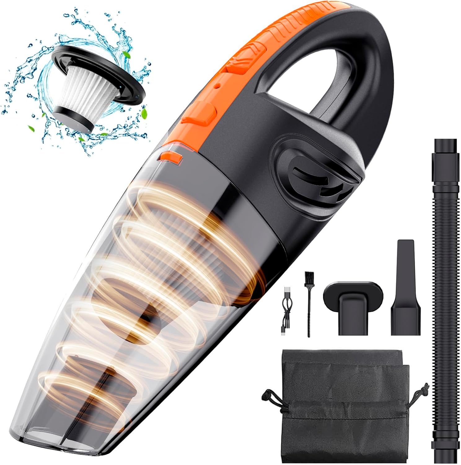 SIMWAL Handheld Vacuum Cleaner, Cordless Car Vacuum Cleaner with ...