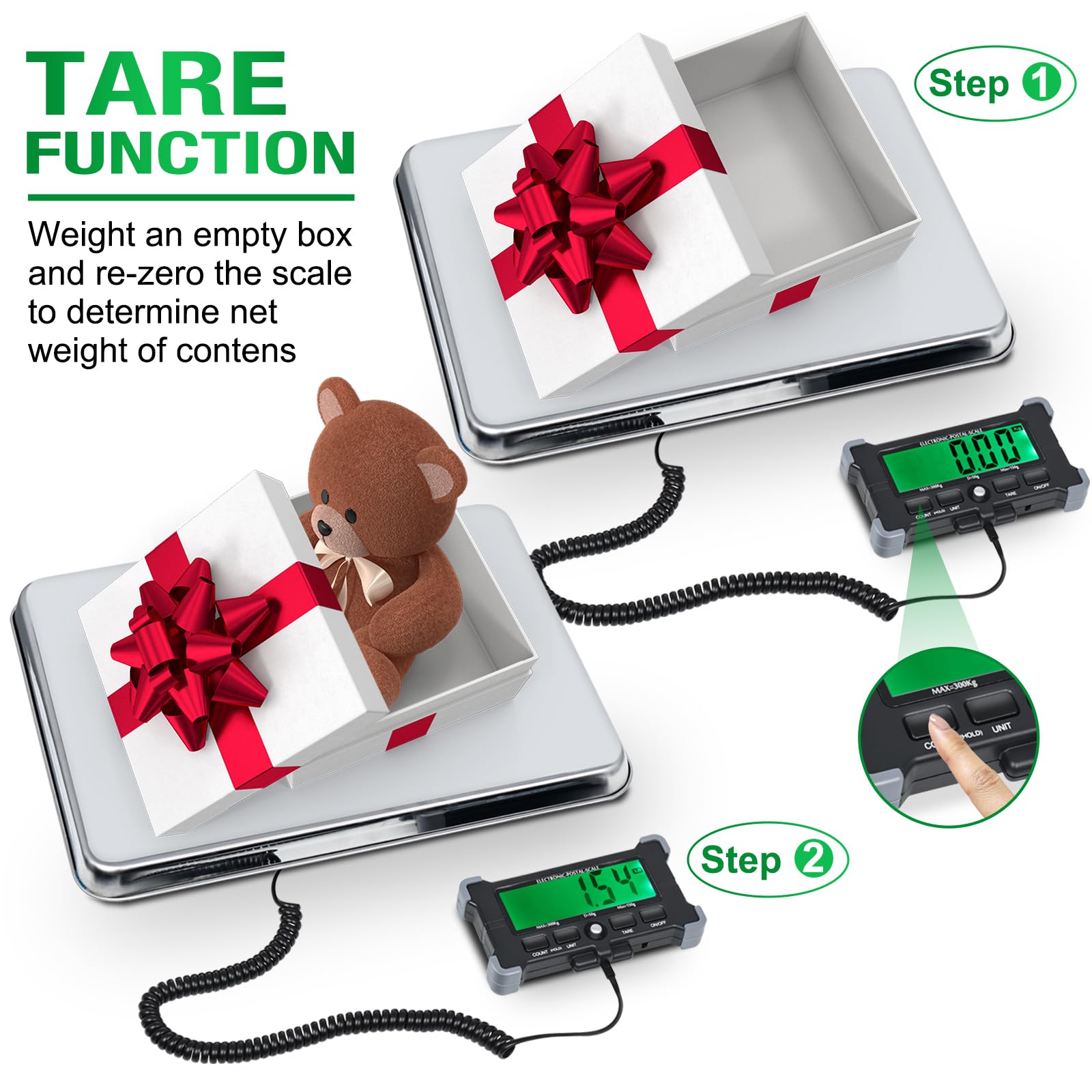Snapklik.com : Postal Scales 660lbs Shipping Scale, 16"X 12" Large ...